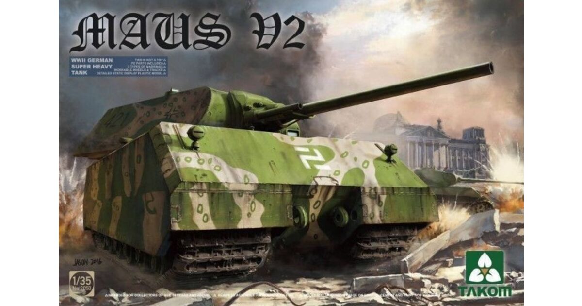 Takom WWII German Super Heavy Tank Maus V2 1:35 (TAK2050) | Pepita.com