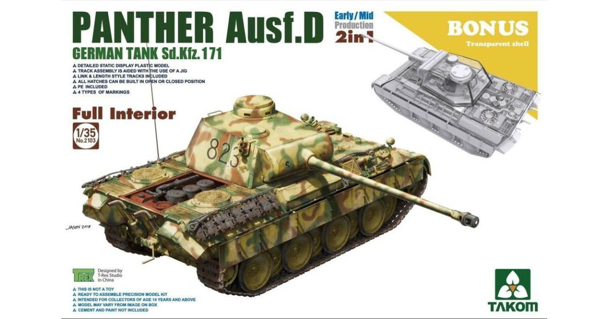 Takom WWII German medium Tank Sd.Kfz.171 Panth Ausf.D Early/Mid ...