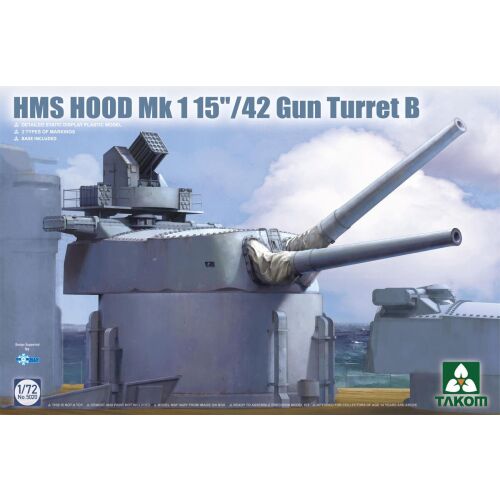 Takom HMS Hood Mk 1 15/42 Gun Turret B 1:72 (TAK5020) | Pepita.com