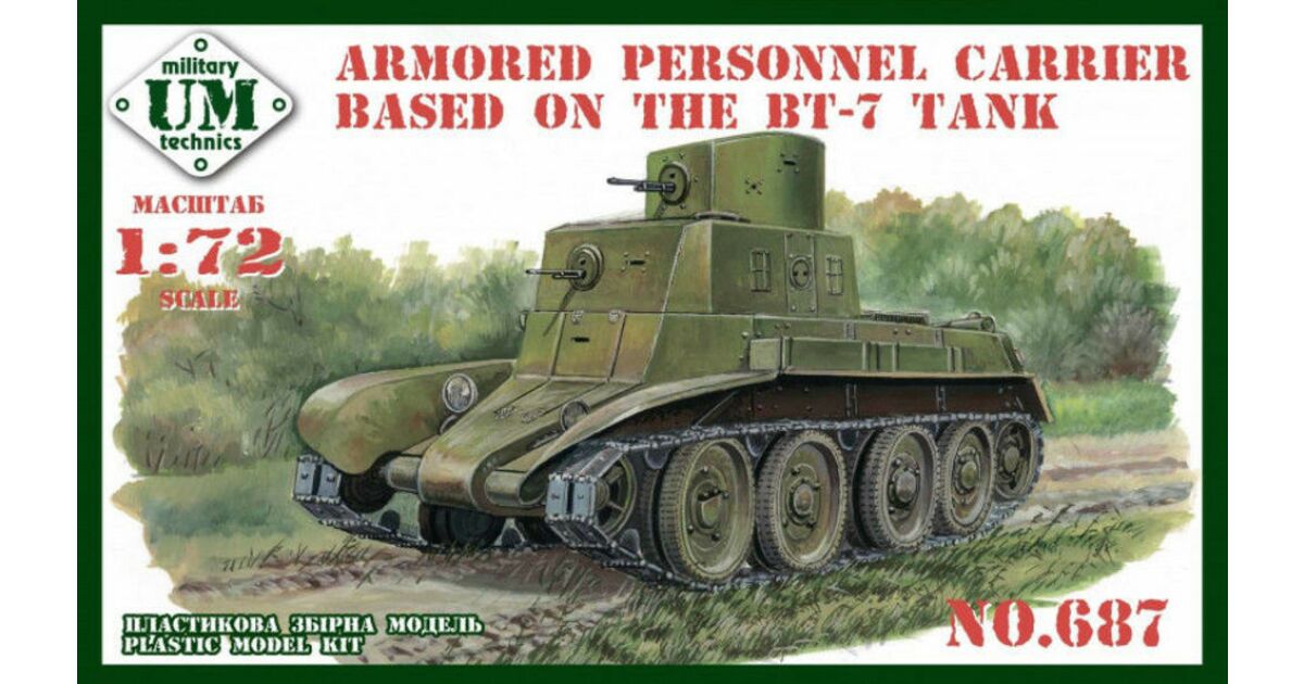 Unimodels Armored personnel carrier based in the BT-7 tank 1:72 (UMT687 ...