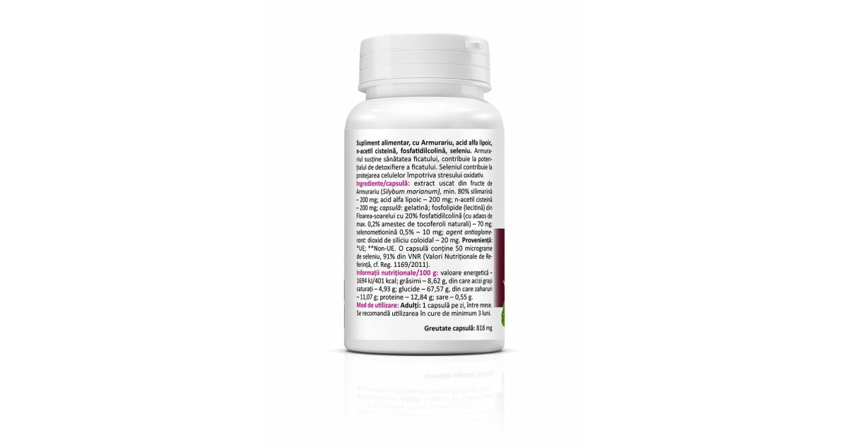 LiverHelp Forte, 30 capsule, hepatita, ficat gras sau obosit, ciroza ...