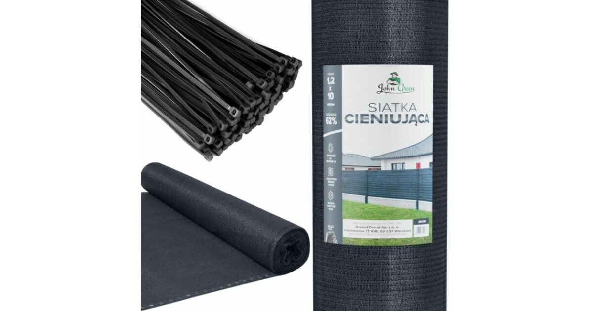Árnyékoló háló, belátásgátló kerítéshez 1,2x10m, antracit | Pepita.hu