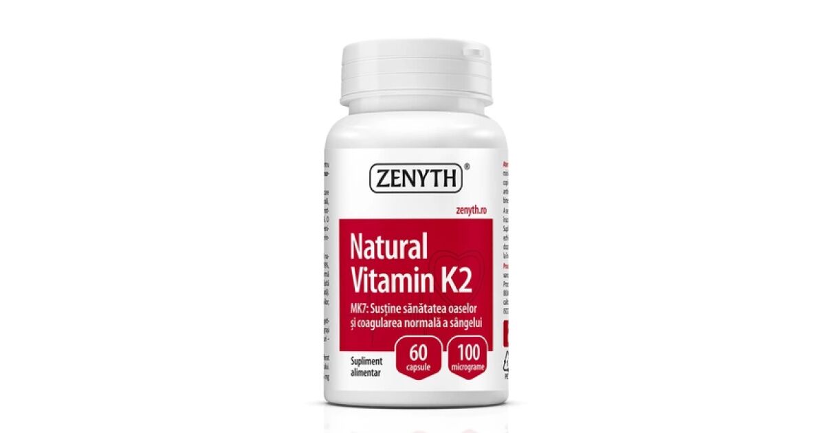 Natural Vitamina K2, 60 capsule, Zenyth | Pepita.com