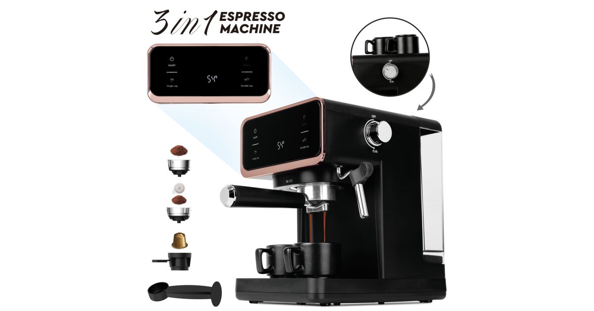 Berlinger Haus BH-9732 BlackRose Collection 3in1 Digital Espresso ...