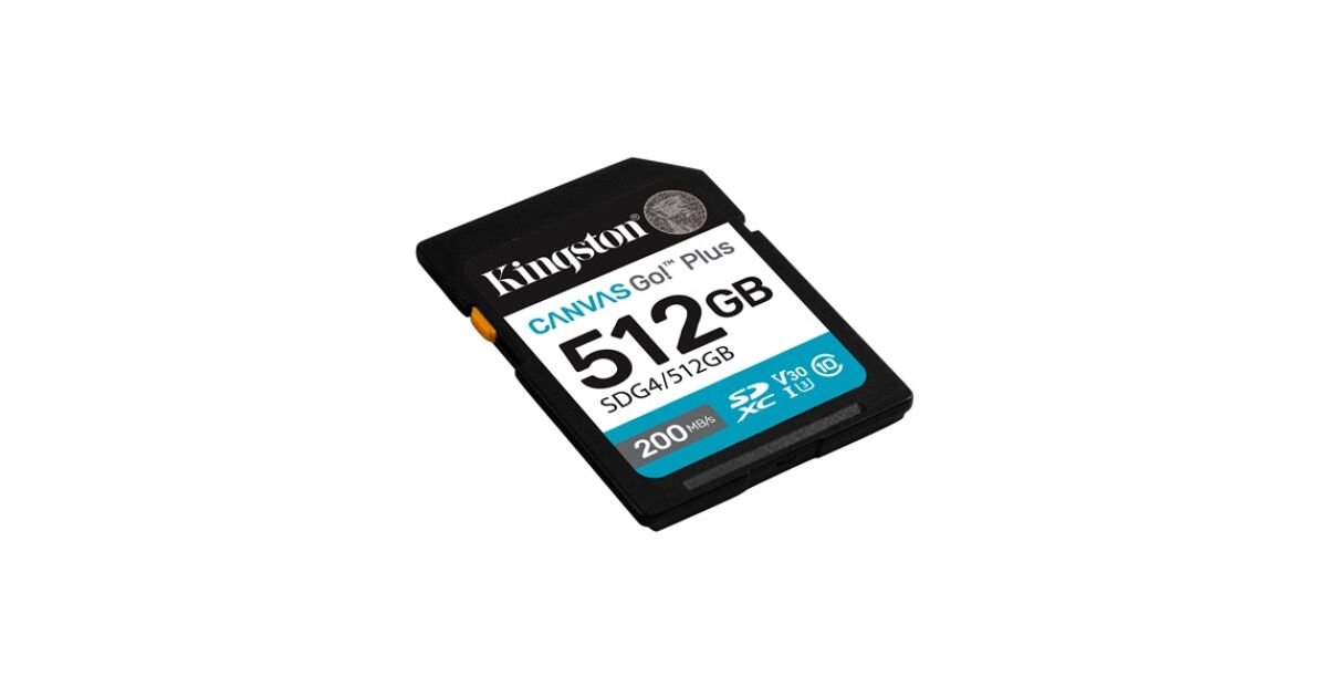 Kingston memory card sdxc 512gb canvas go plus gen4 200r c10 uhs-i u3 ...