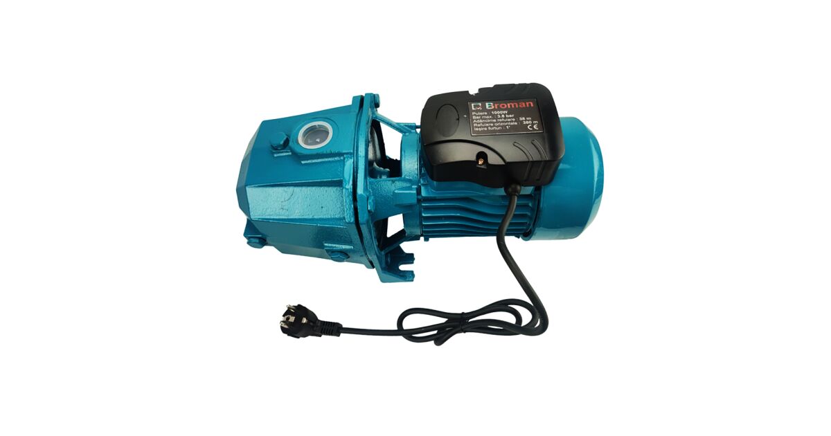 Pompa apa Broman Jet ejector DP-255, 2200 W, 3.8 bar, debit 60L/min ...
