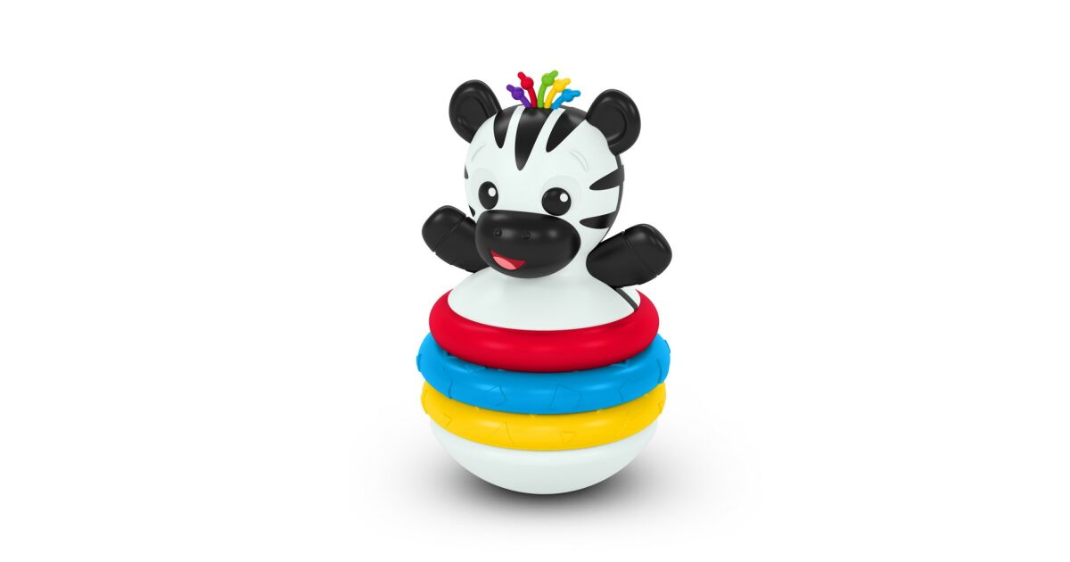 BABY EINSTEIN Rágóka építőjáték zebra Stack & Wobble Zen™ 3hó+ | Pepita.hu