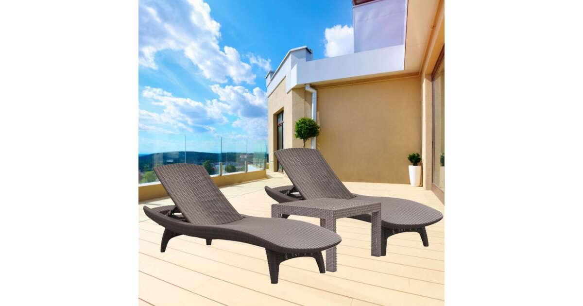 Pacific duo kerti nyugágy set Rosario asztallal cappuccino | Pepita.hu