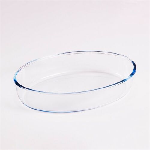 Borcan oval din sticlă termorezistent BORCAM 2.360ml, 306*216*60mm ...