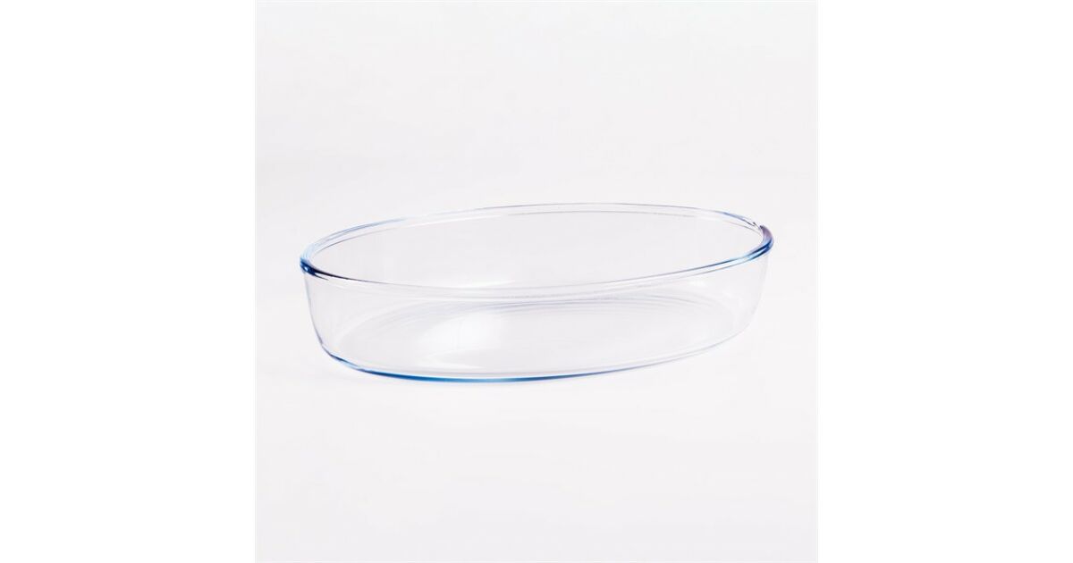 Borcan oval din sticlă termorezistent BORCAM 2.360ml, 306*216*60mm ...