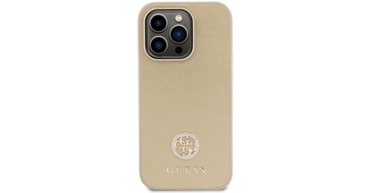 Guess Strass Metal Logo Tok Iphone 15 Pro Gold Tokhoz | Pepita.hu