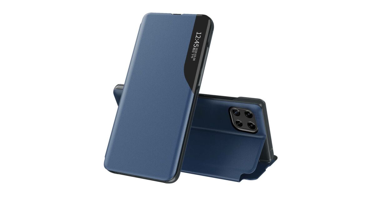 Eco Bőr Tok Burkolat Ház Samsung Galaxy A22 4G Blue Készülékhez | Pepita.hu