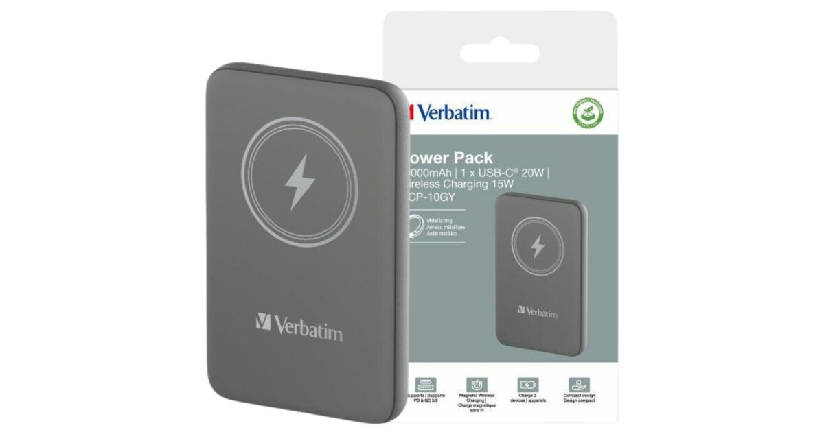 Verbatim Mágneses Indukciós Powerbank 10000Mah 15W Telefonszükre ...