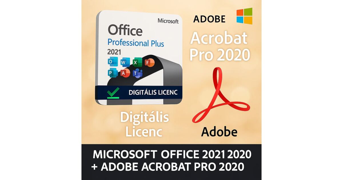 Office 2021 Pro Plus + Adobe Acrobat 2020 Pro csomag | Pepita.hu