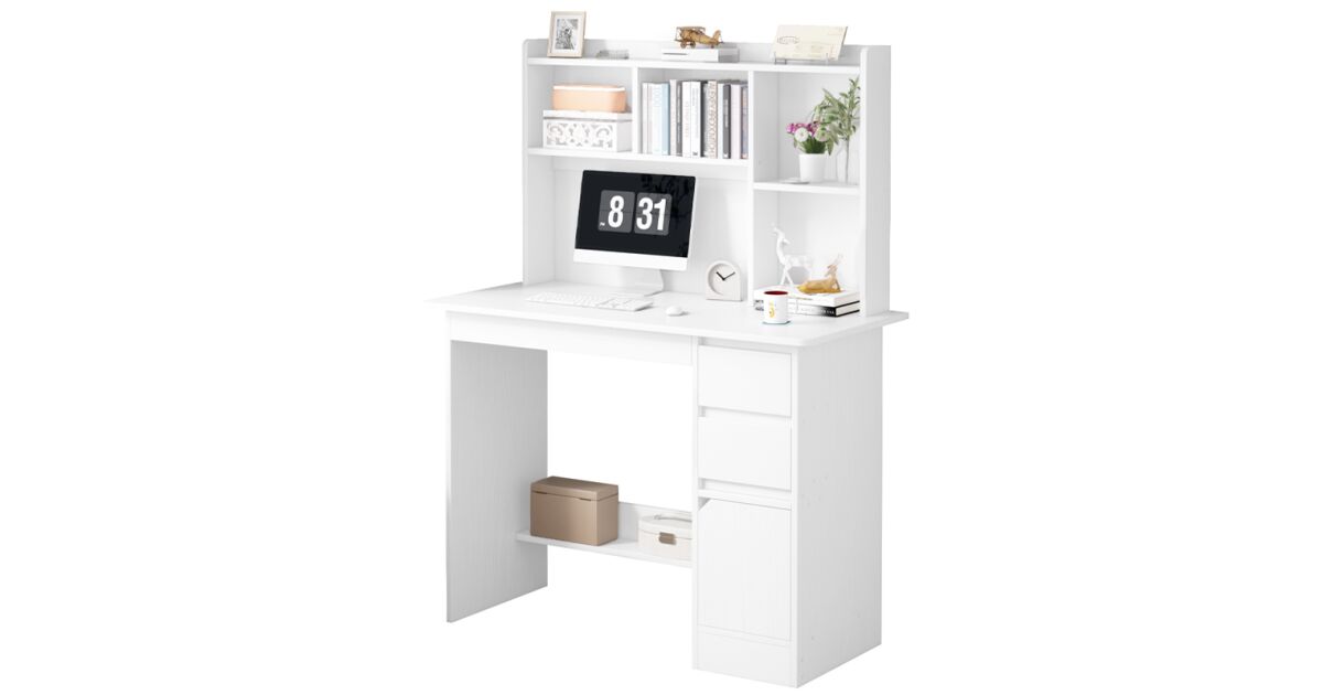 Birou computer pentru tineret birou loft cu raft modern | Pepita.com