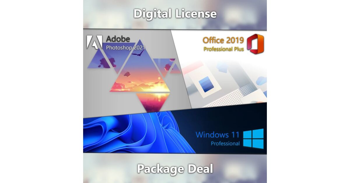 Microsoft Office 2019 Pro Plus | Windows 11 Pro | Adobe Photoshop 2021 ...