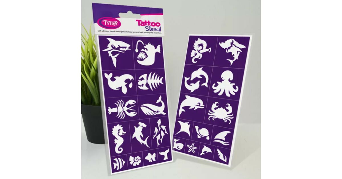 Testfestő minta sablon szett - Tengeri állatok | Pepita.hu