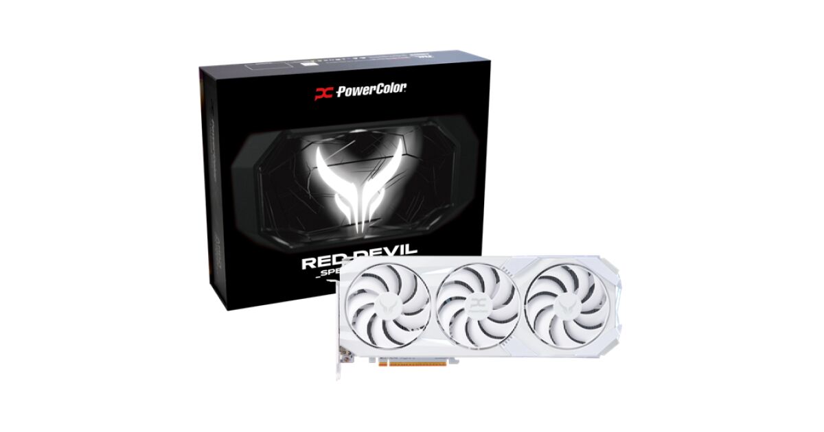 PowerColor AMD RX 9070 XT Red Devil Spectral White 16GB GDDR6 ...