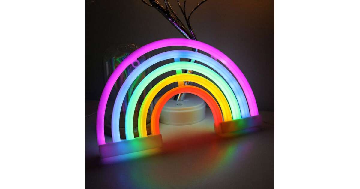 Dekoratív LED neonlámpa - szivárvány | Pepita.hu