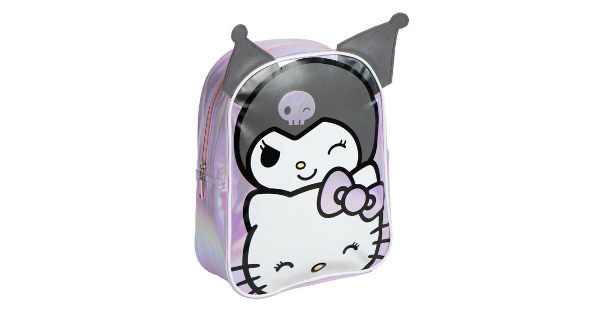 Rucsac holograma Hello Kitty Kuromi, geanta 32 cm | Pepita.com