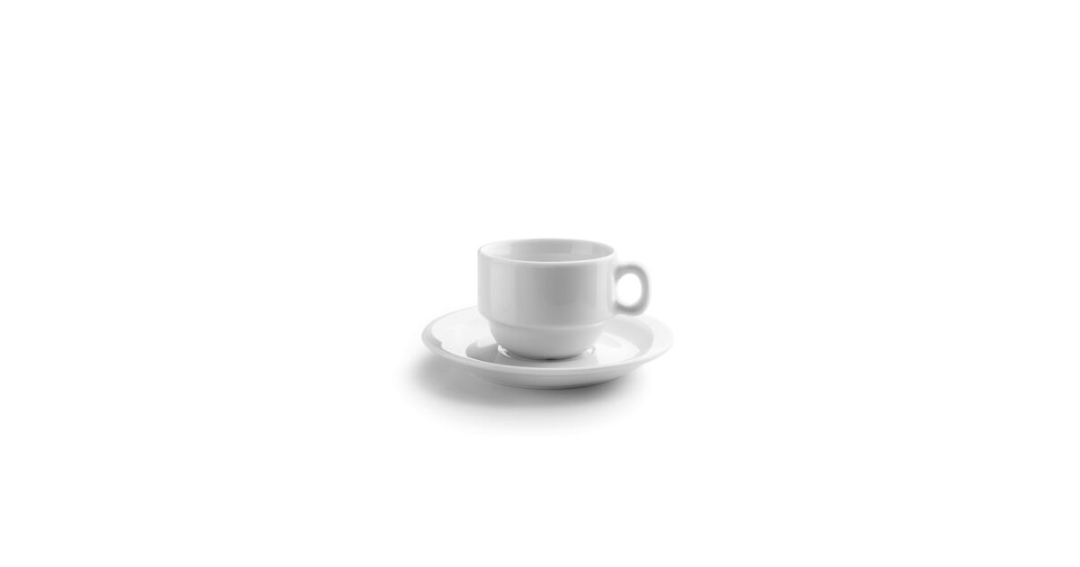 Set servire cafea 12 piese Ibili-Castilla Blanco, portelan, 6.5-12x5 cm ...
