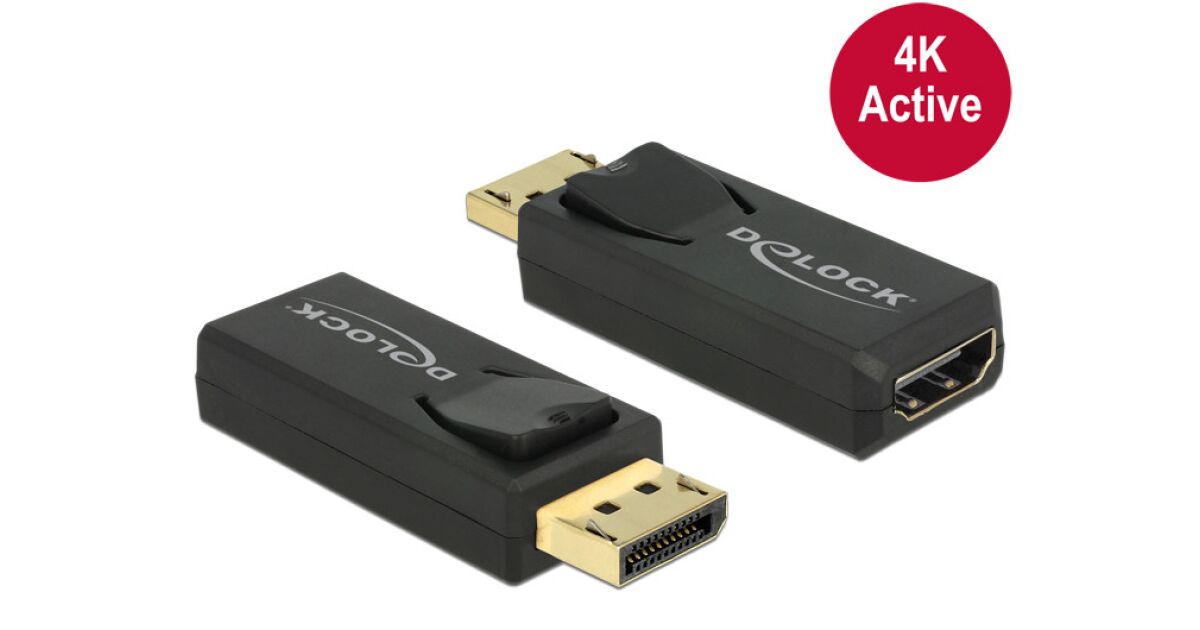 Delock Adapter Displayport 1.2-dugós csatlakozó > HDMI-csatlakozóhüvely ...