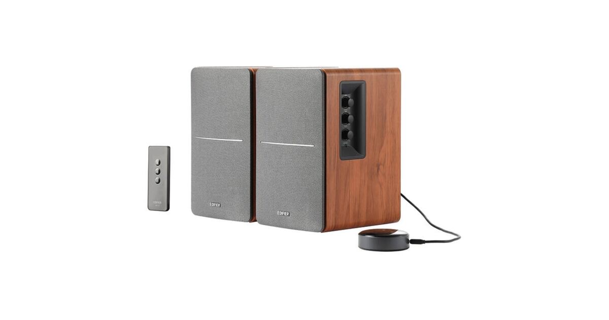 Edifier R1280T 2.0 hangszórók WiiM Minivel barna (R1280T and WiiM Mini ...