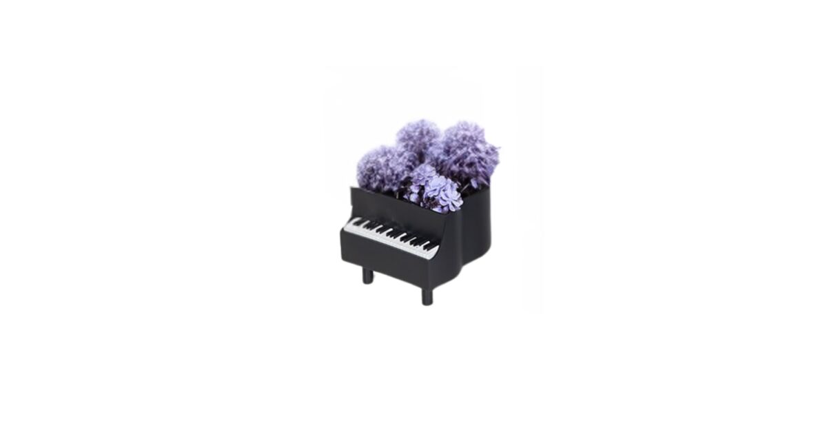 Decorațiune IRIS E5714 PIANO cu floare artificială 8x9cm | Pepita.com