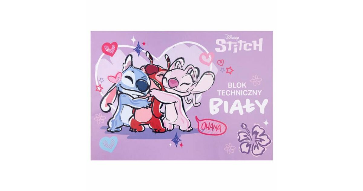Stitch műszaki rajzlap tömb - A4 fehér 10 lapos - Stitch, Angel és ...