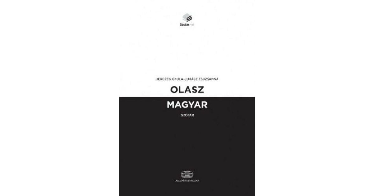 Olasz-magyar szótár + online szótárcsomag | Pepita.hu