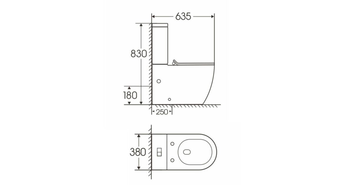 Welland Primo Tornado kompakt/monoblokk WC szett + soft-close slim WC ...