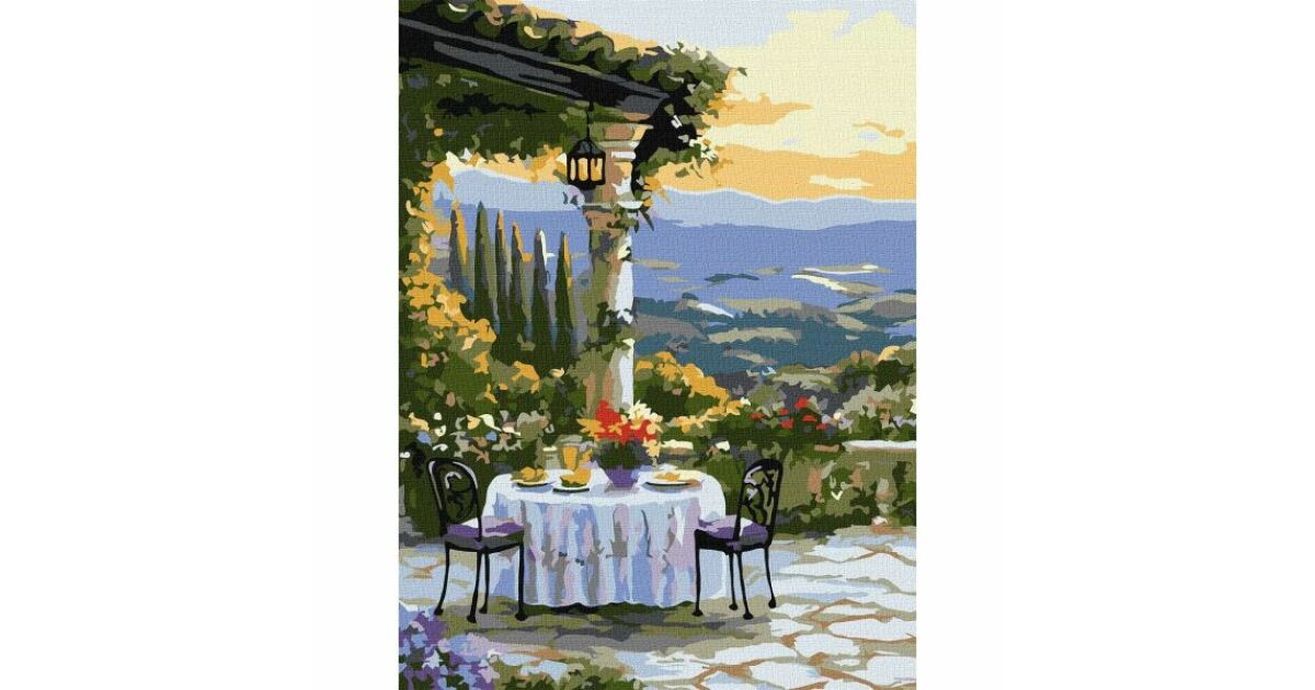 Ideyka: Colorare după numere, cină pitorească - 30 x 40 cm | Pepita.com