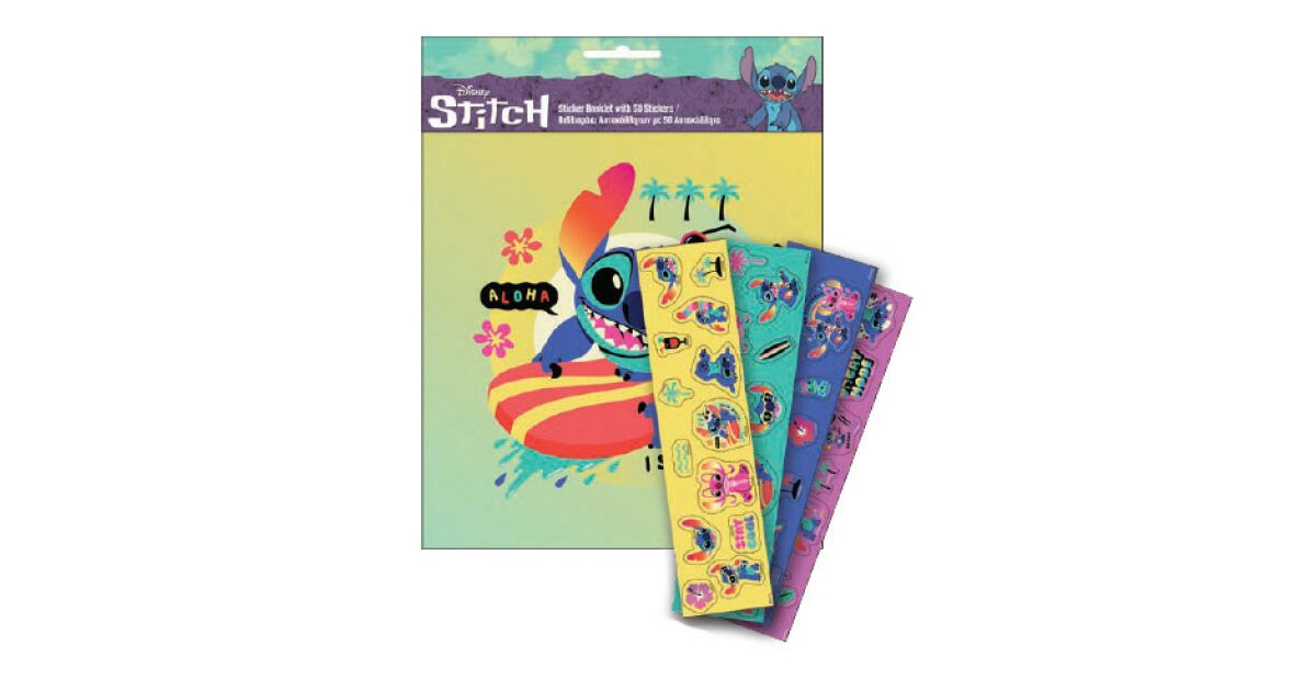 Disney Lilo és Stitch, A csillagkutya Surf matricás album 50 db ...