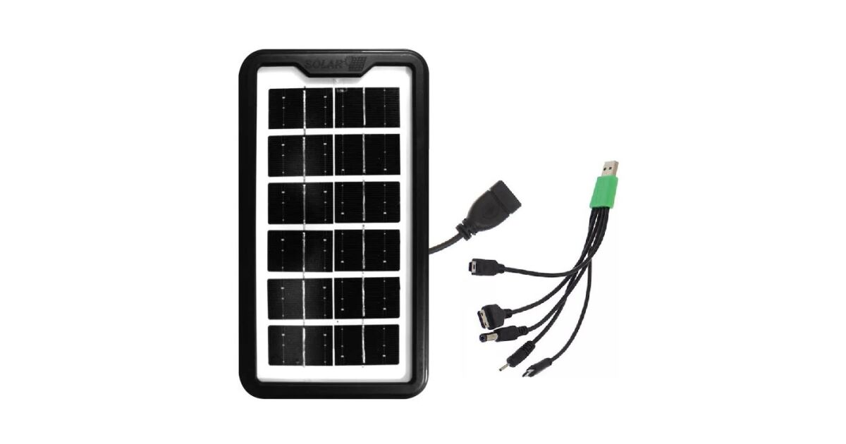 3W prenosný solárny panel, GD Super GD-10X, IP65, so zásuvkami na ...