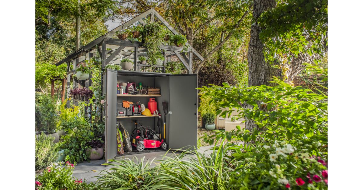 Keter Premier High Store szekrény szürke | Pepita.hu