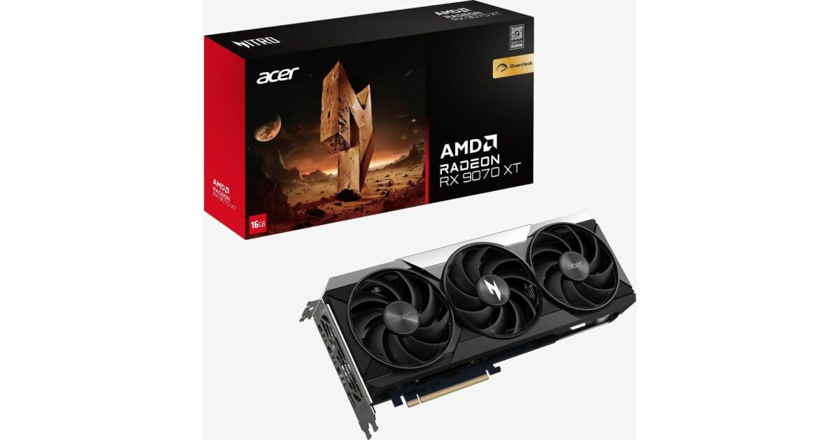 Acer Nitro Radeon RX 9070 XT OC 16GB AMD GDDR6 videókártya | Pepita.hu