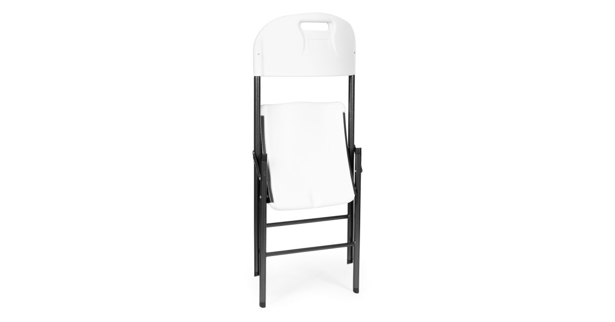 4 scaune pliabile, set catering, metal, hdpe, alb, modernhome | Pepita.com