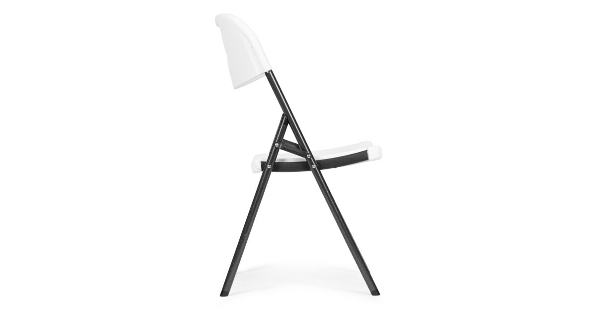 4 scaune pliabile, set catering, metal, hdpe, alb, modernhome | Pepita.com