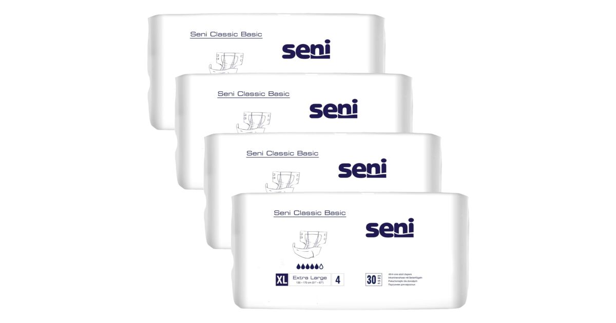 Seni Classic Basic Extra Large 4 Felnőtt pelenka 130-170cm (4x30db ...
