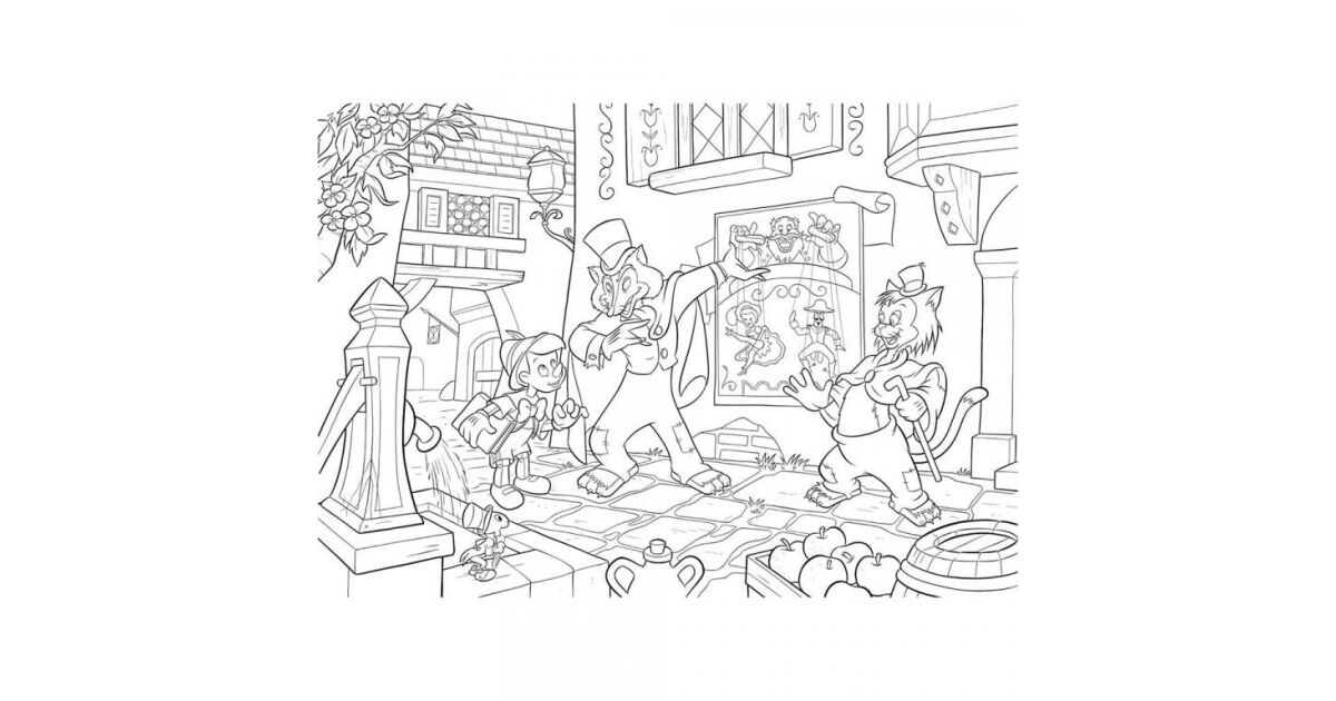 Disney Pinokkió 2 az 1-ben maxi 35db-os puzzle és színező 70x50cm ...