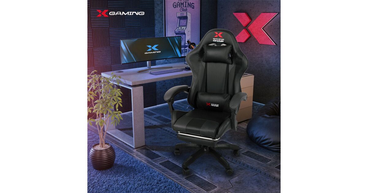 Xgaming Gamer szék lábtartóval és párnákkal #fehér-rózsaszín | Pepita.hu