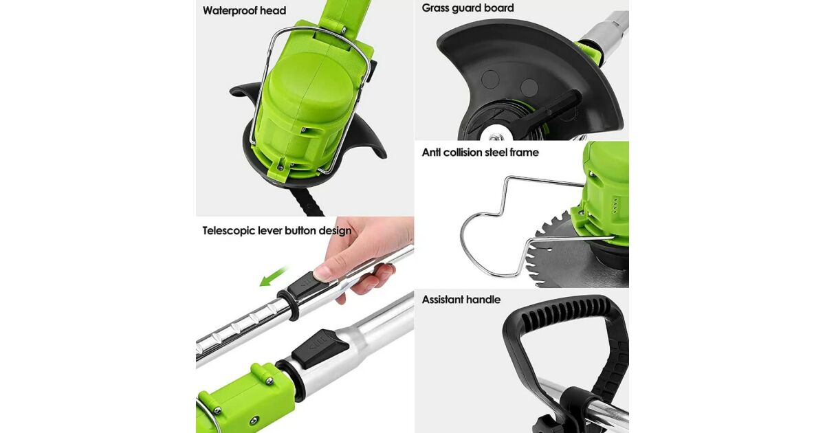 Flinke 68V Fűkasza 2db Akkuval 18 Részes FK-AKK-3050 akkus fűkasza és ...