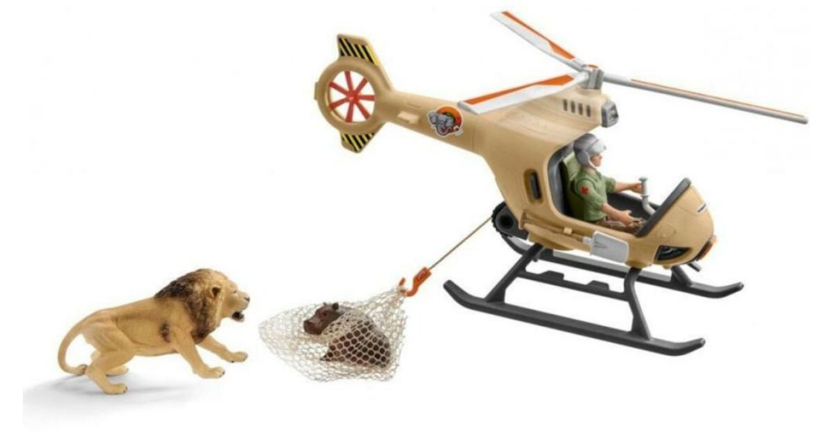 Schleich 42476 Állatmentő helikopter játékszett - Wild Life | Pepita.hu