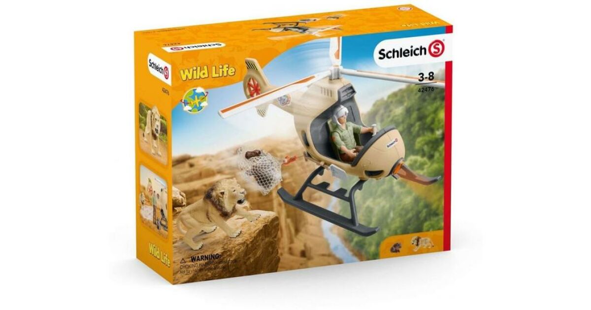 Schleich 42476 Állatmentő helikopter játékszett - Wild Life | Pepita.hu