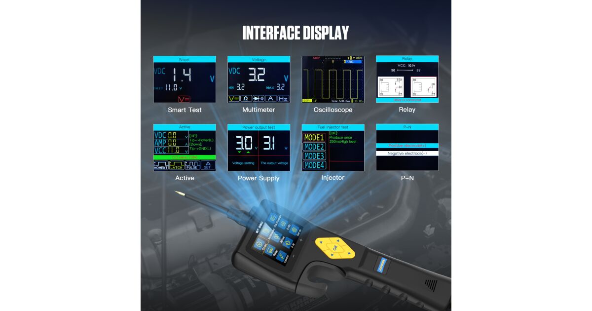 Car Electrical Circuit Tester, Fuel Injector Tester, Power Probe Auto ...