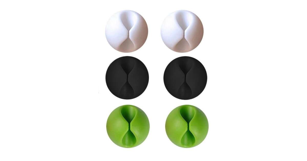 Öntapadós kábelrendező, kábeltartó 6 db | Pepita.hu