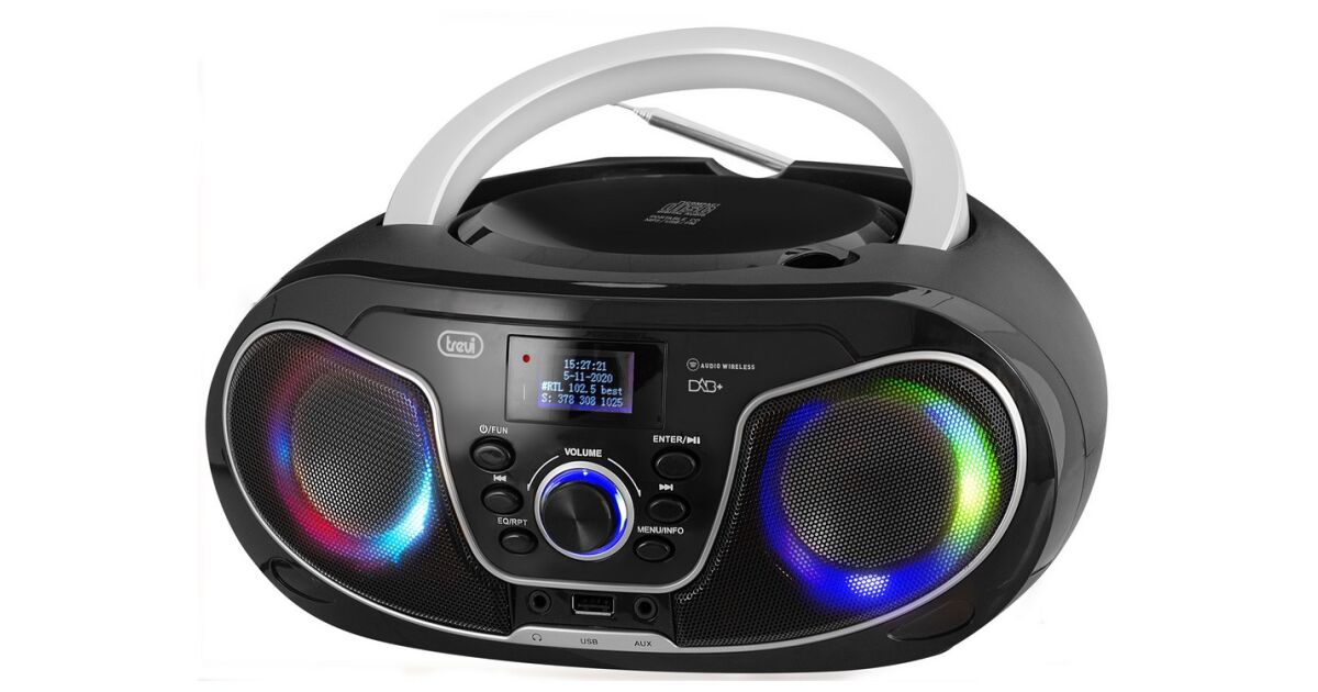 Trevi CMP 588 DAB Portable Boombox Stereo CD player, DAB/DAB+, FM cu ...