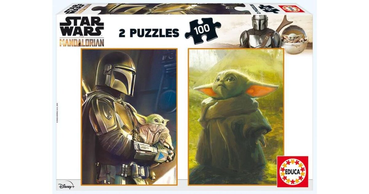 Educa 2 x 100 db-os puzzle - Star Wars The Mandalorian - Baby Yoda ...