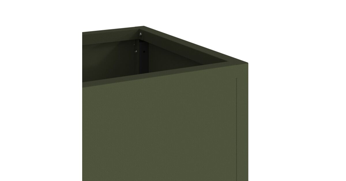 Emelt Kerti Ágyás 60x26x45 cm Olívazöld Acél | Pepita.hu