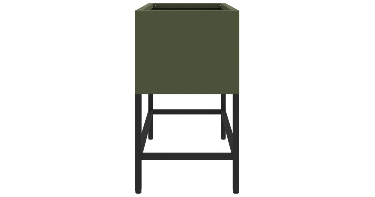 Emelt Kerti Ágyás 60x26x45 cm Olívazöld Acél | Pepita.hu